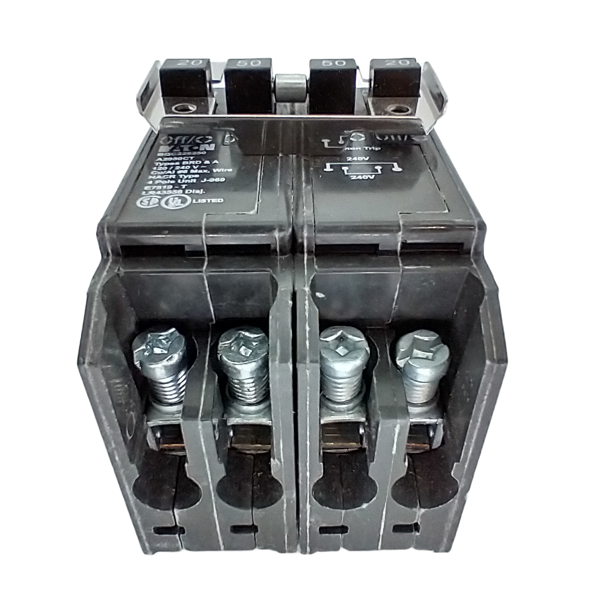 EATON BQC220240 (1) 2 Pole 20 Amp (1)2 Pole 40 Amp Combo Quad Circuit ...