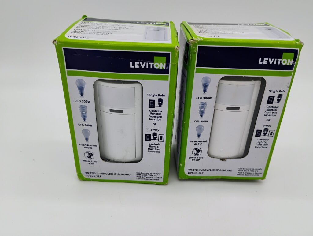 (2)Leviton Single or 3-Way Decora Vacancy Motion Sensor Switch, Almond ...